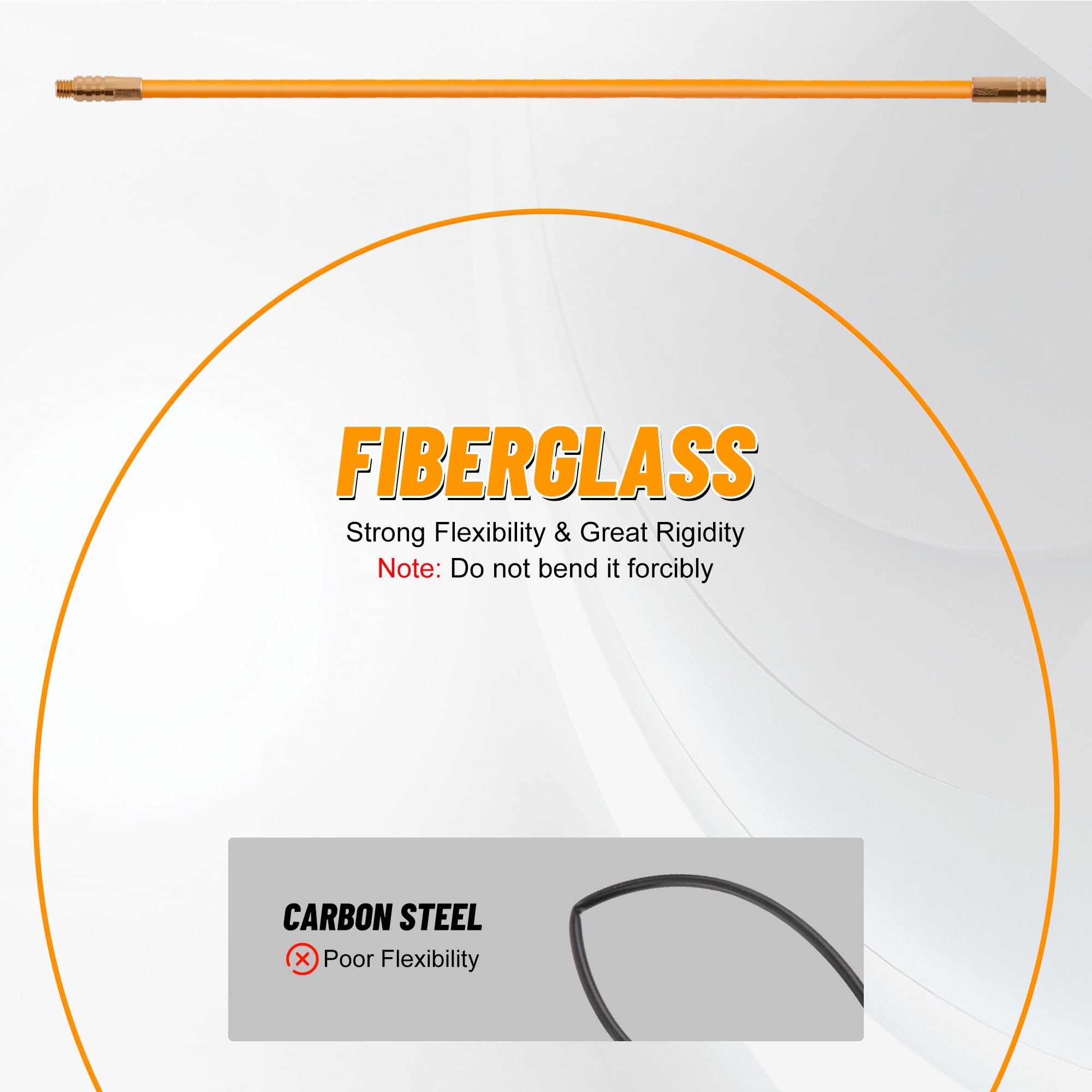 Snapklik.com : KOOTANS 19FT Fiberglass Electrical Wire Running Kit Wire ...