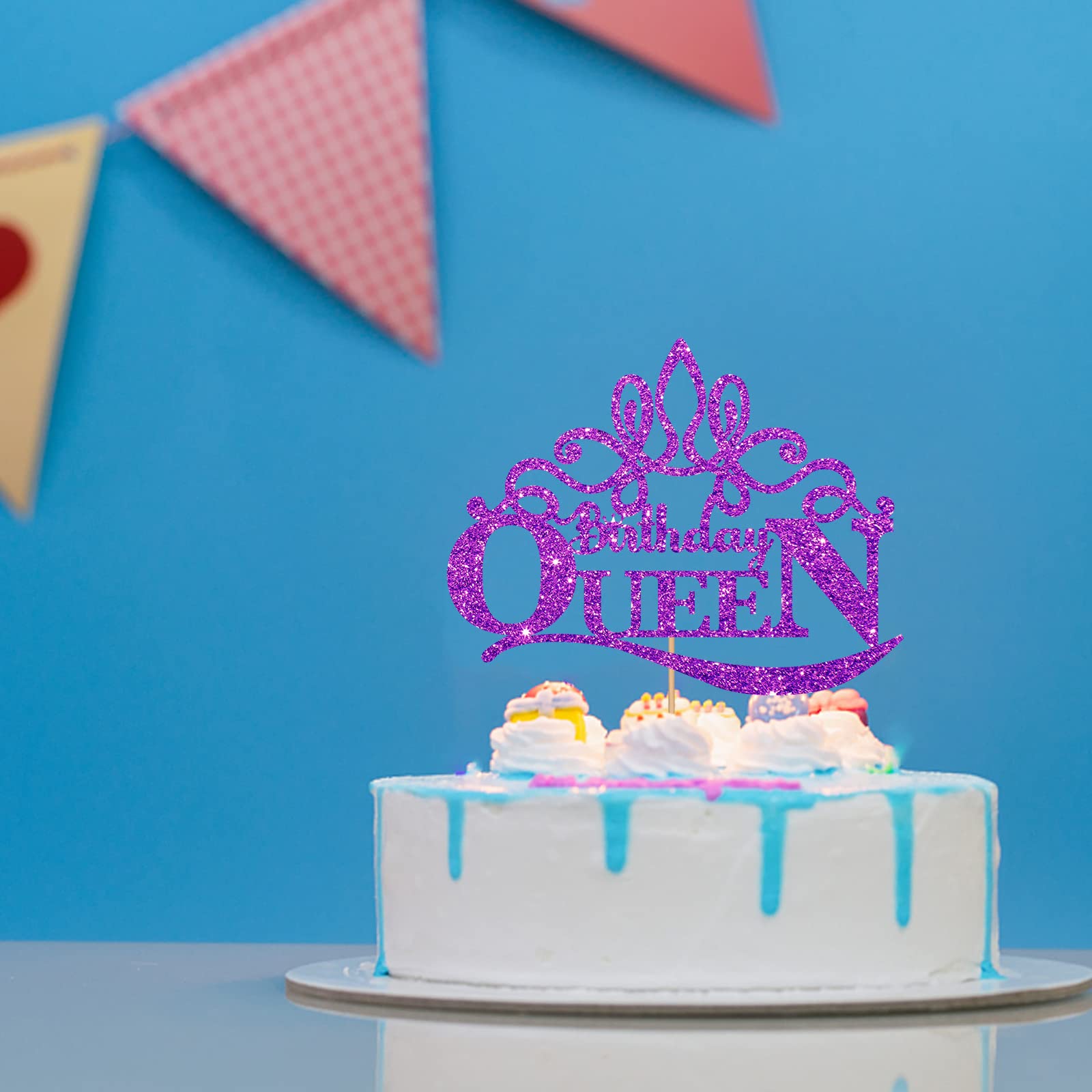 Snapklik.com : Purple Queen Birthday Cake Topper, Happy Birthday Cake ...