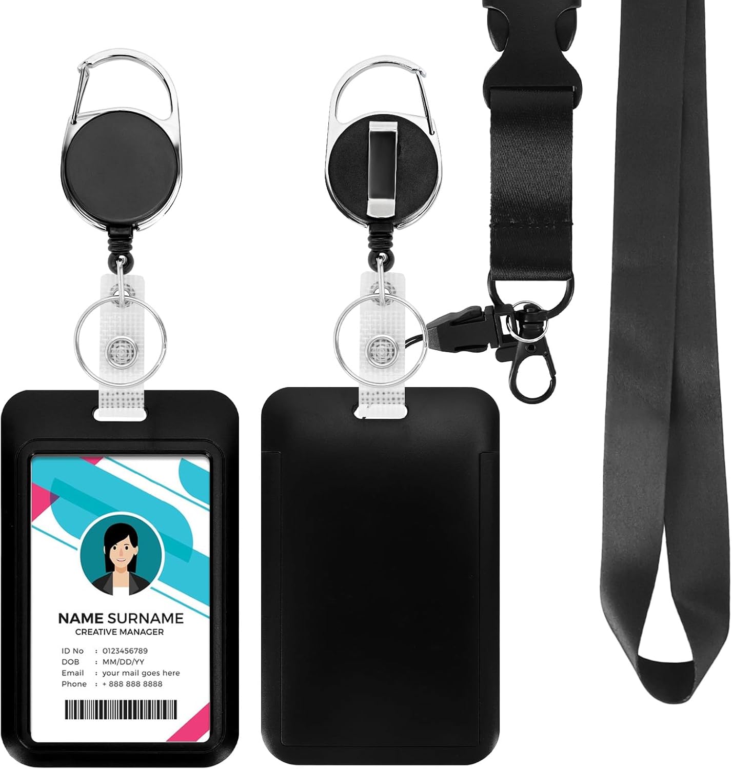 ID-omslag med tape, Id badge Holder Breakaway nøglesnor til ...