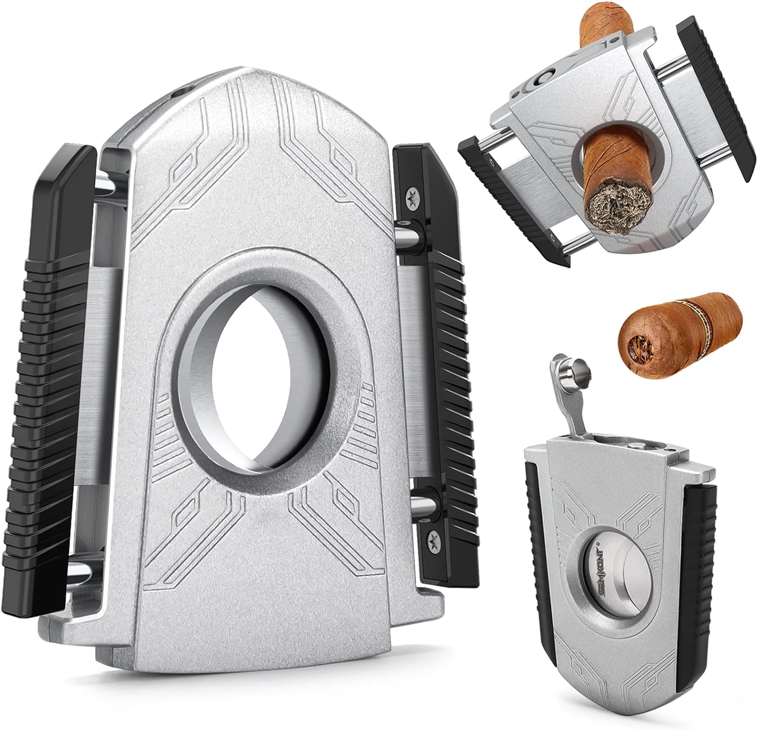 Amazon.com: SEMKONT Cigar Cutter Guillotine Shield Shape Cigar Cutter ...