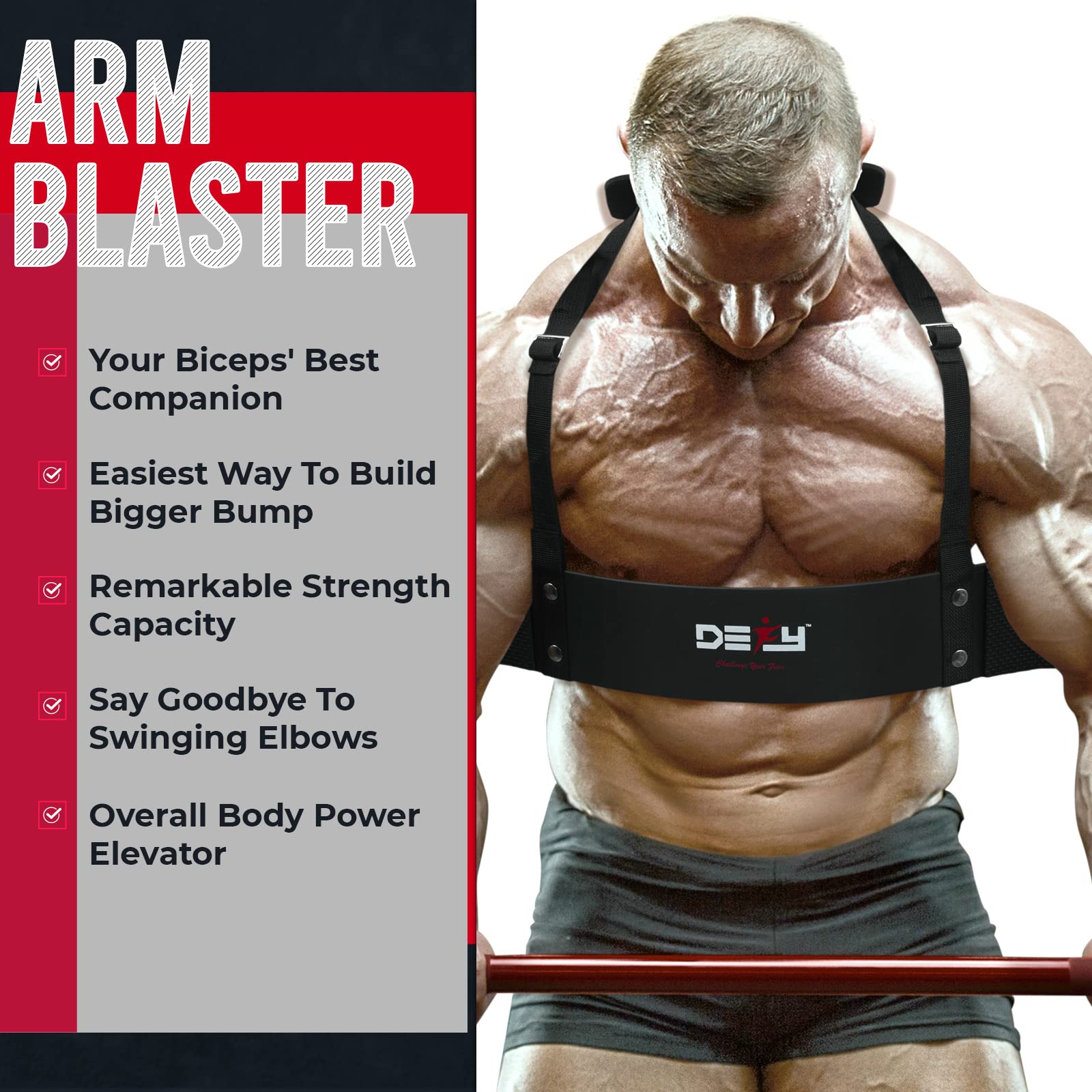 DEFY Bicep Arm Blaster- Arm Blaster for Biceps & Triceps, Workout Bicep ...