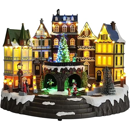 Amazon.com: Lights4fun, Inc. Christmas Village House Pre-Lit ...