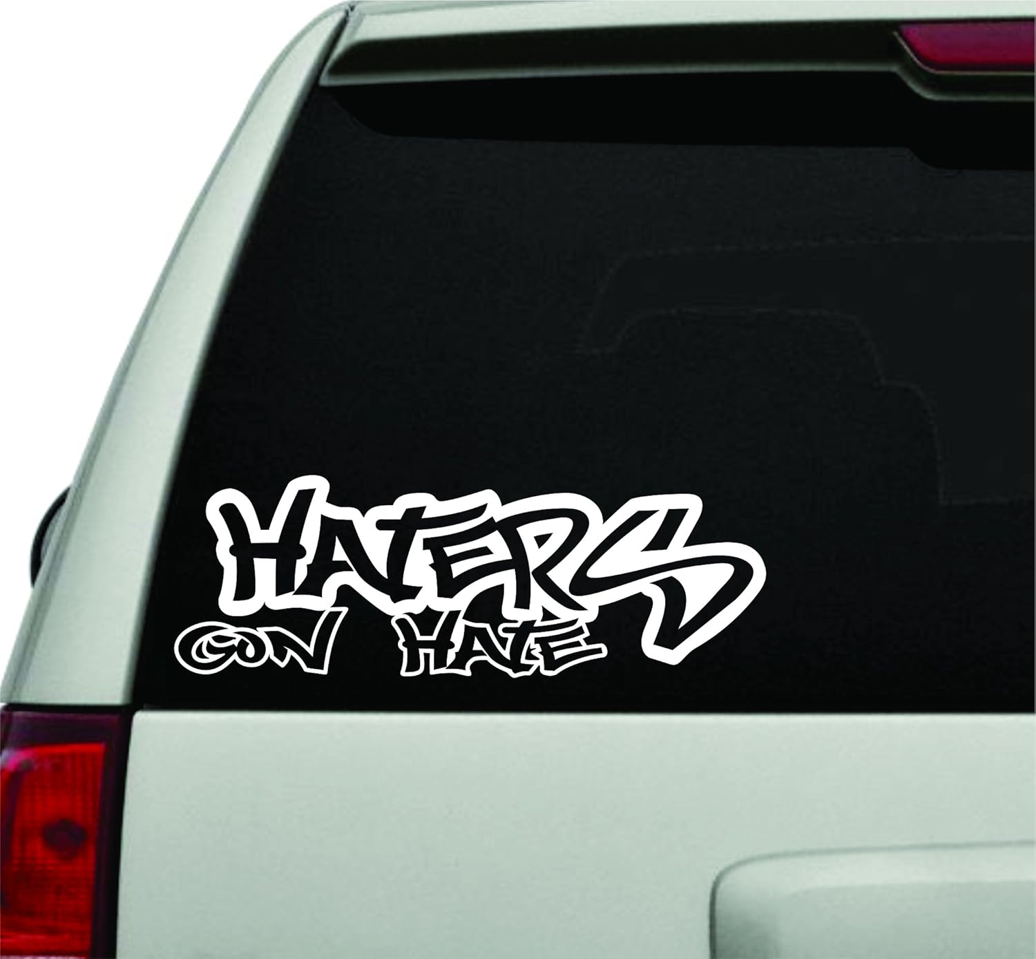 Amazon.com: Dabbledown Haters Gon Hate Car Window Laptop Windshield ...