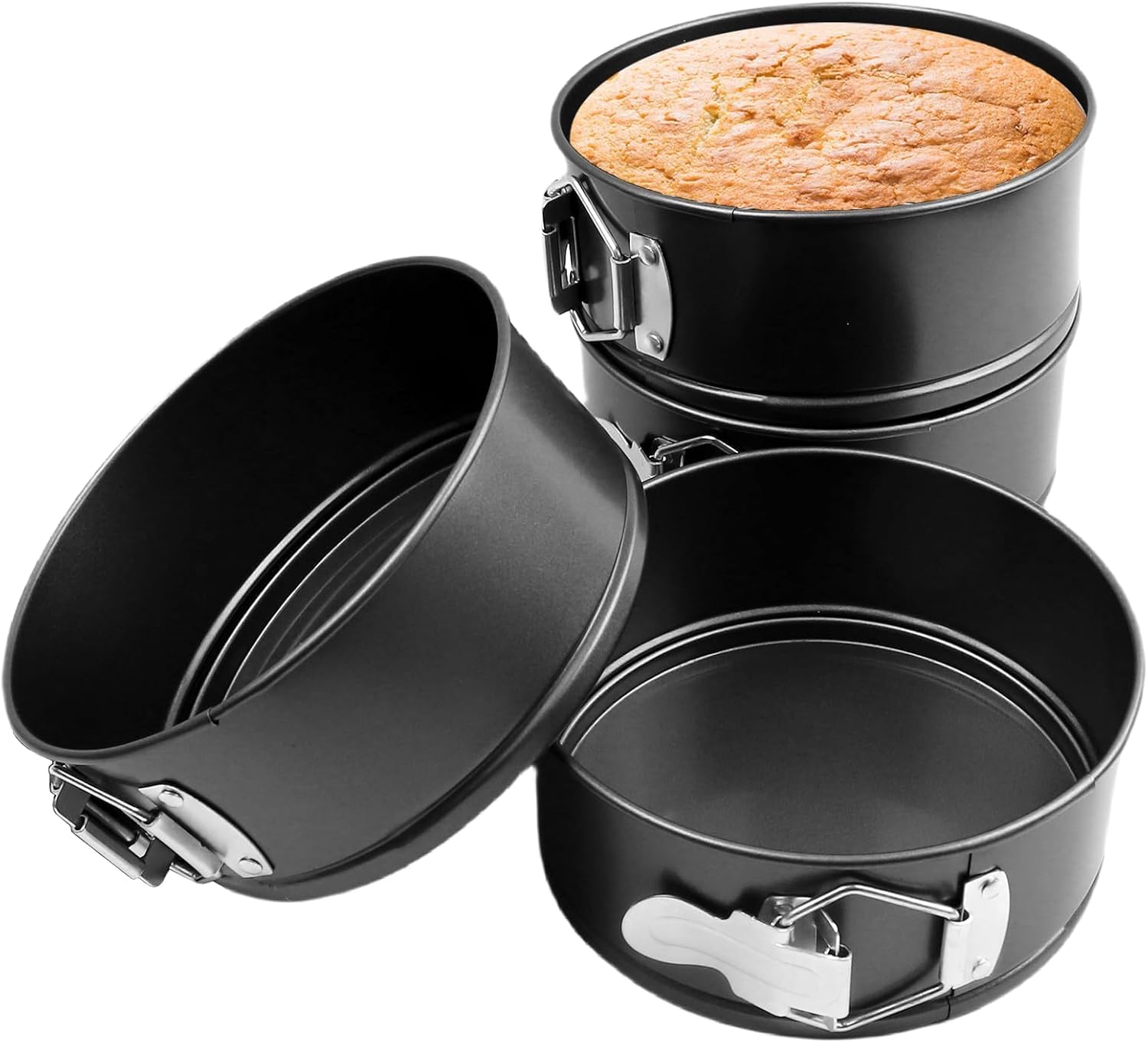 Amazon.com: 4 Pcs 6 Inch Non Stick Springform Pan with Removable Bottom ...