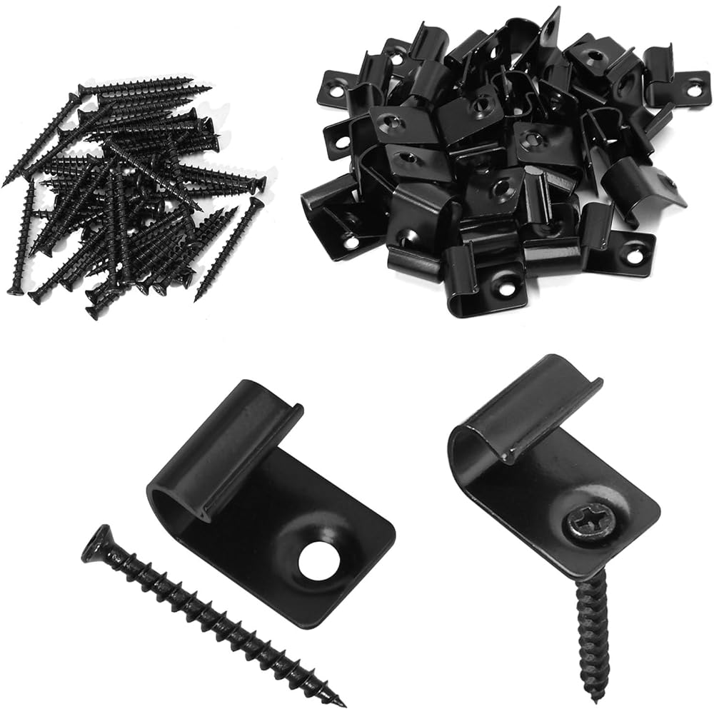 $4/mo - Finance Black Deck Clips Universal Decking Clips with Decking ...