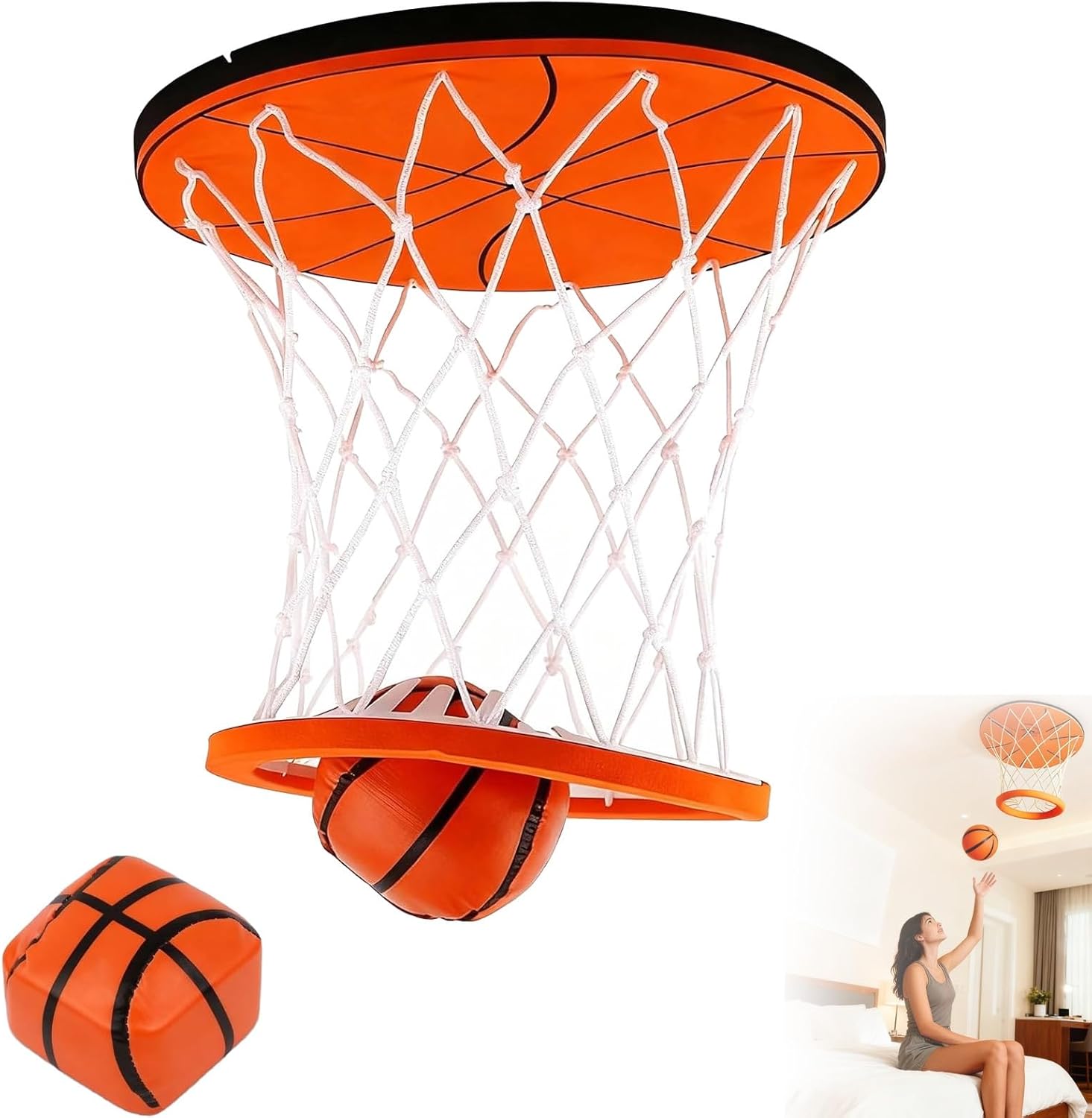 Amazon.com: Ceiling Basketball Hoop Indoor, Ceiling Swish Indoor Mini ...