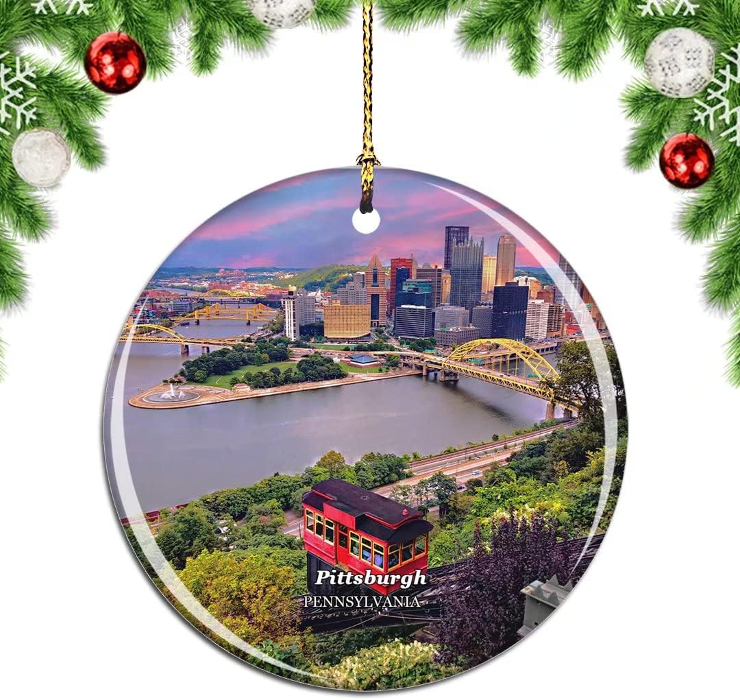 Amazon.com: Wendell August Pittsburgh Bridges Ornament - Engraved ...