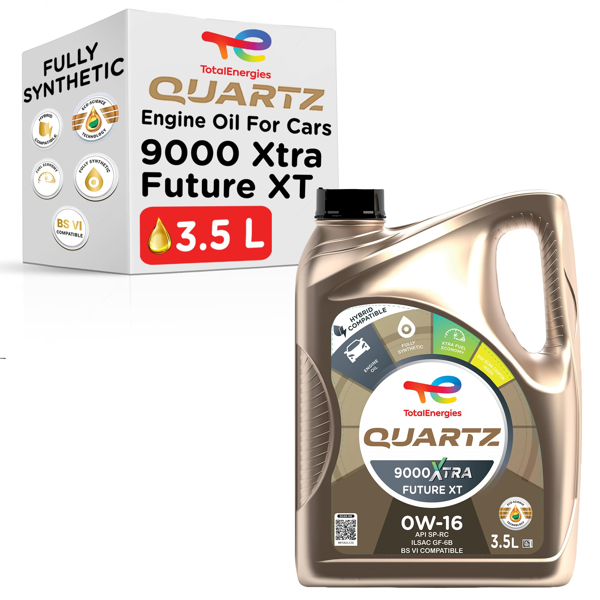 TotalEnergies Quartz 9000 Xtra Future XT 0W-16 API SP-RC ILSAC GF-6B ...