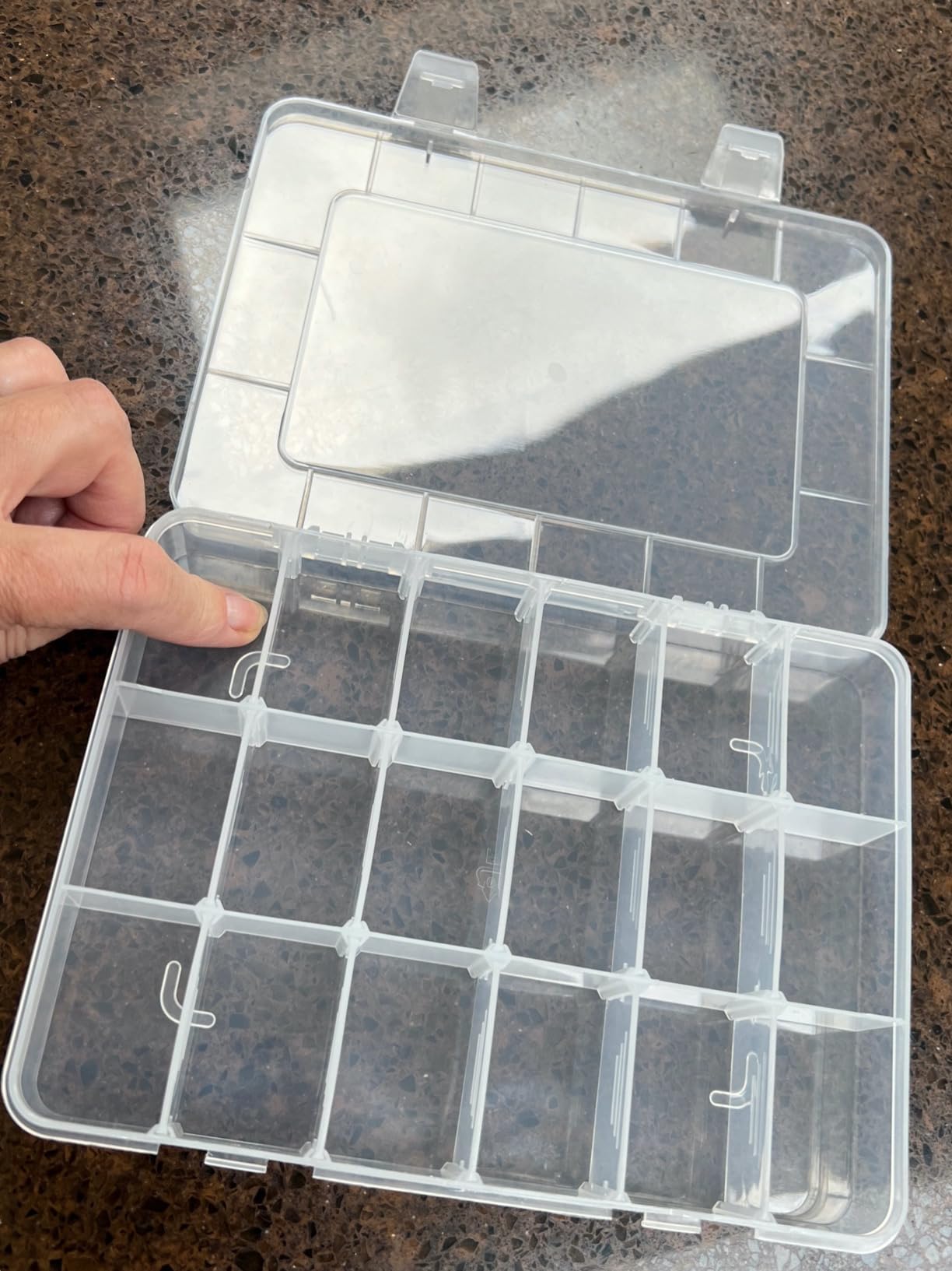 sesameless Snack Box for Kids, Snack Box with 18 Removable Grids Compartments, Multi Plastic ...