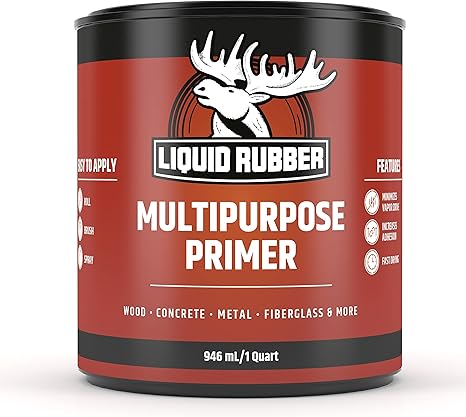 Liquid Rubber Multi-Purpose Primer - Use on Concrete and Wood, Water ...