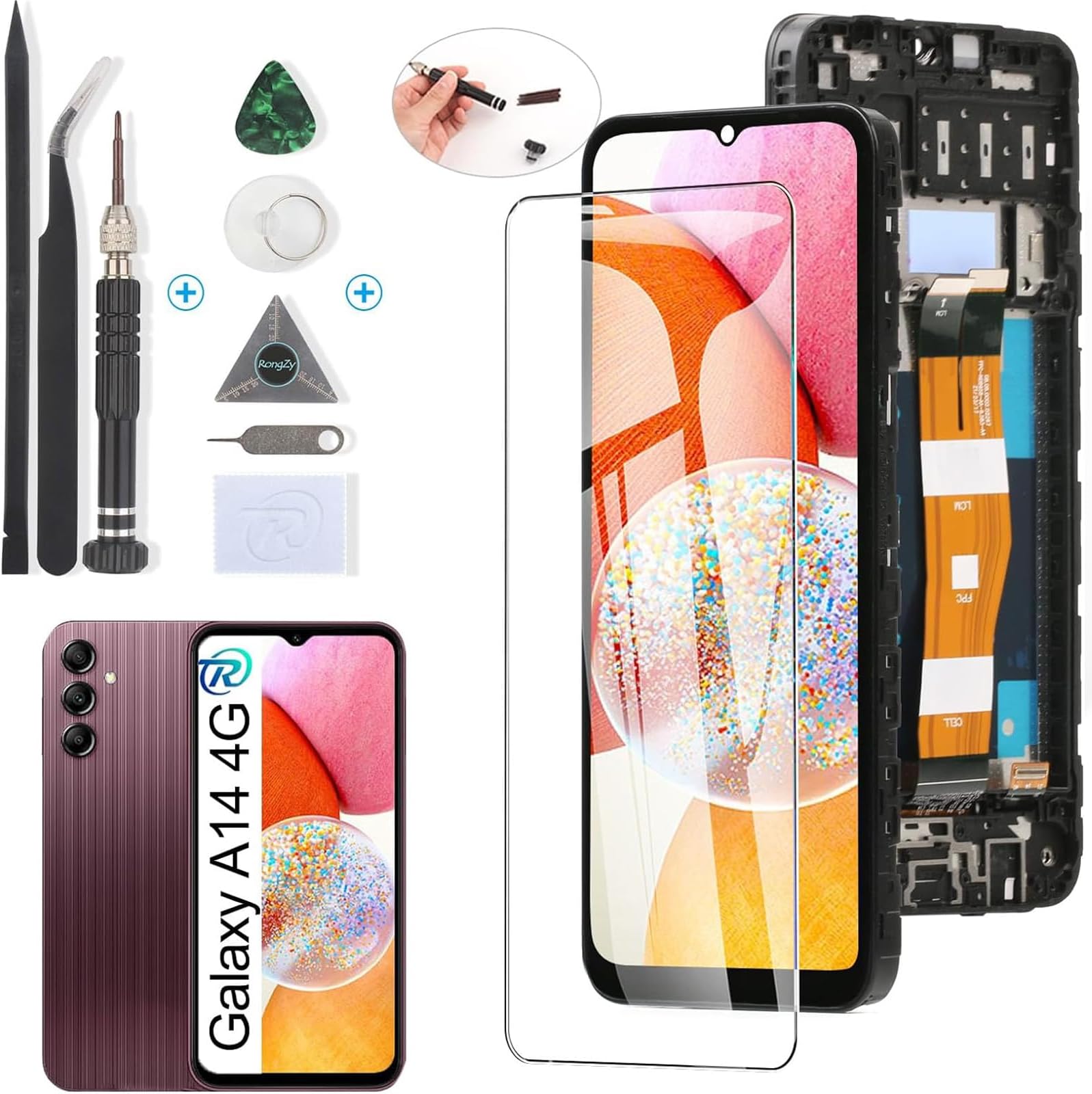 RongZy Display for Samsung Galaxy A14 4G SM-A145p 2023 Screen ...
