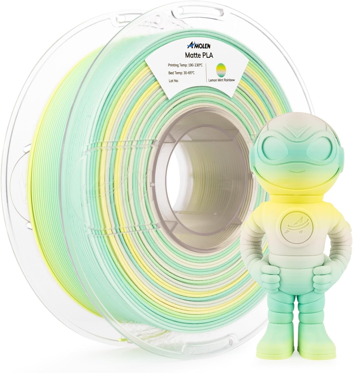 Amazon.com: AMOLEN Matte Rainbow PLA 3D Printer Filament 1.75mm ...