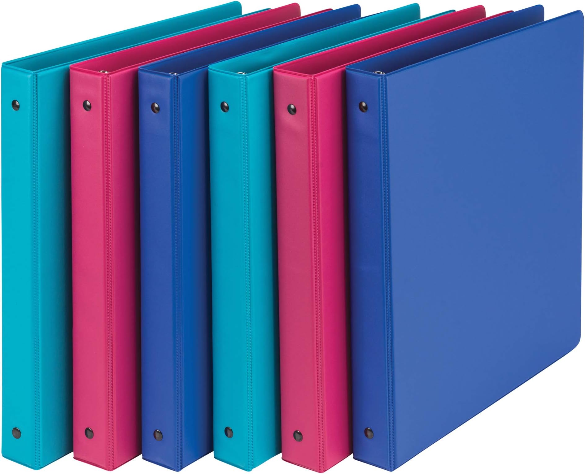 Amazon.com : Samsill Fashion Color 3 Ring Storage Binders, 1 Inch Round ...