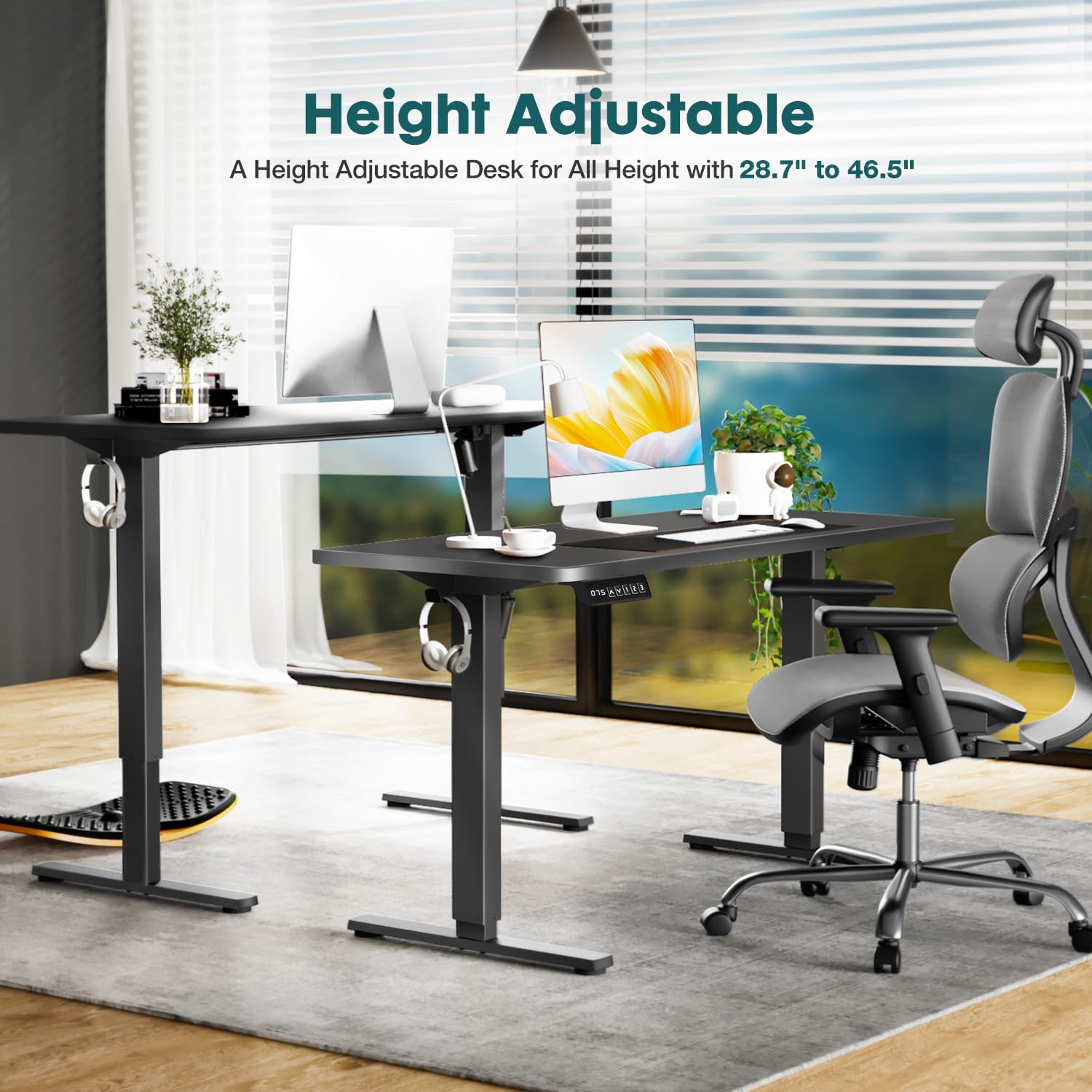 Snapklik.com : SMUG Standing Desk, Adjustable Height Electric Sit Stand ...
