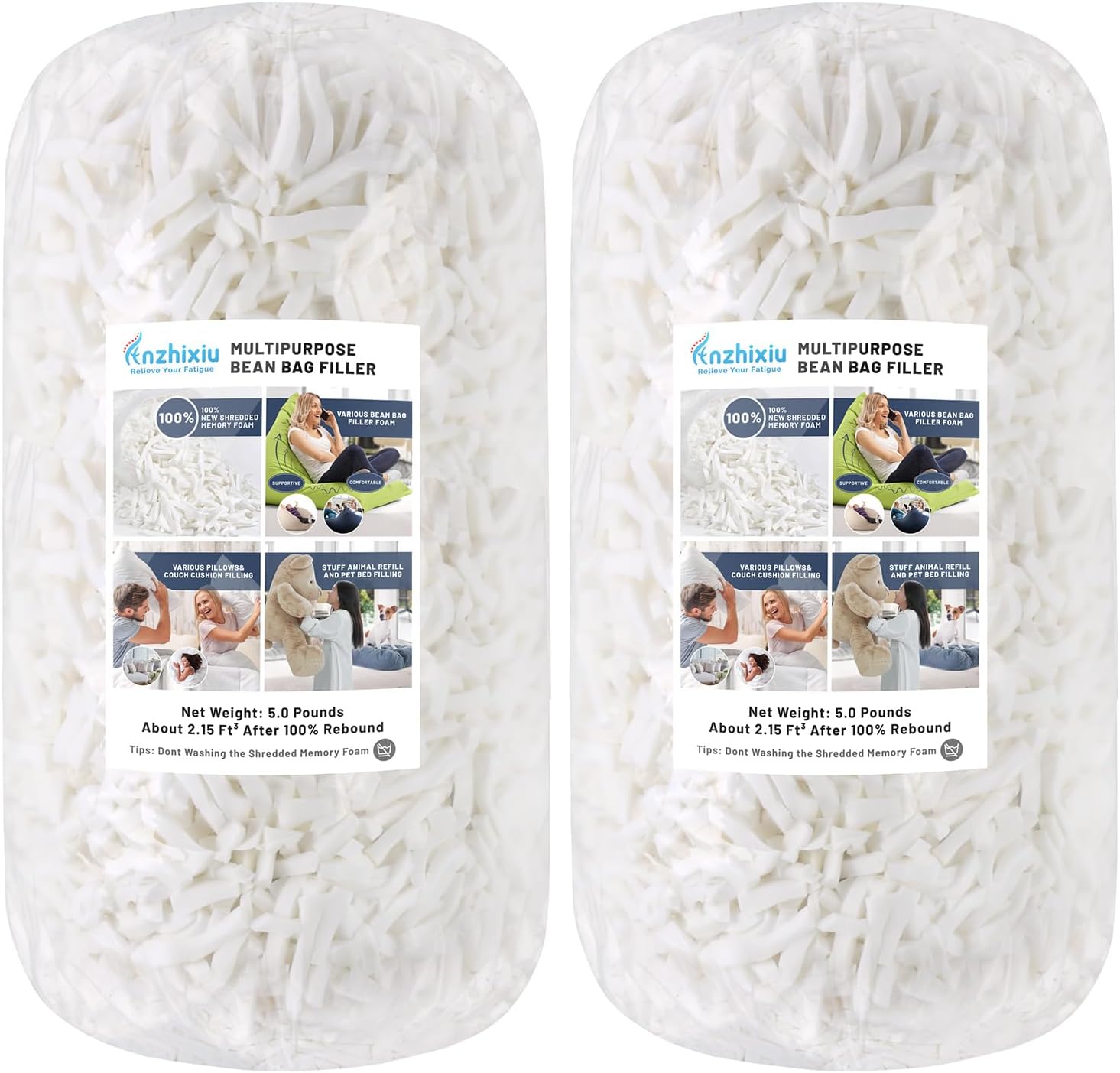 Amazon.com: anzhixiu Bean Bag Filler-Stuffing Stuffed Animal, 10 LBS ...