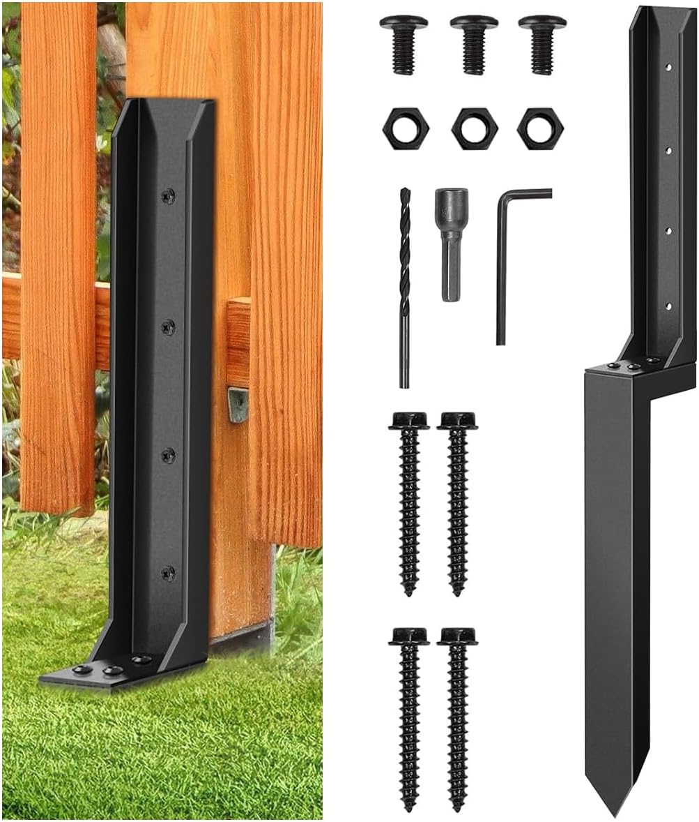 1PC Heavy Duty Fence Post Repair Stakes, Steel Fence Post Repair Kit ...