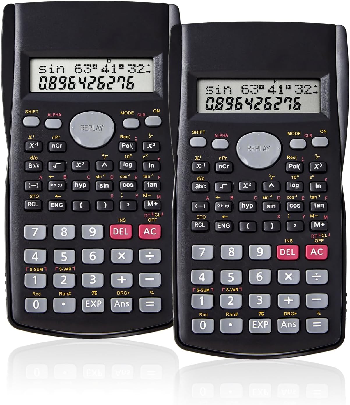 Amazon.com : KANBIT Scientific Calculator 2 Pack,2-Line Clear Display ...