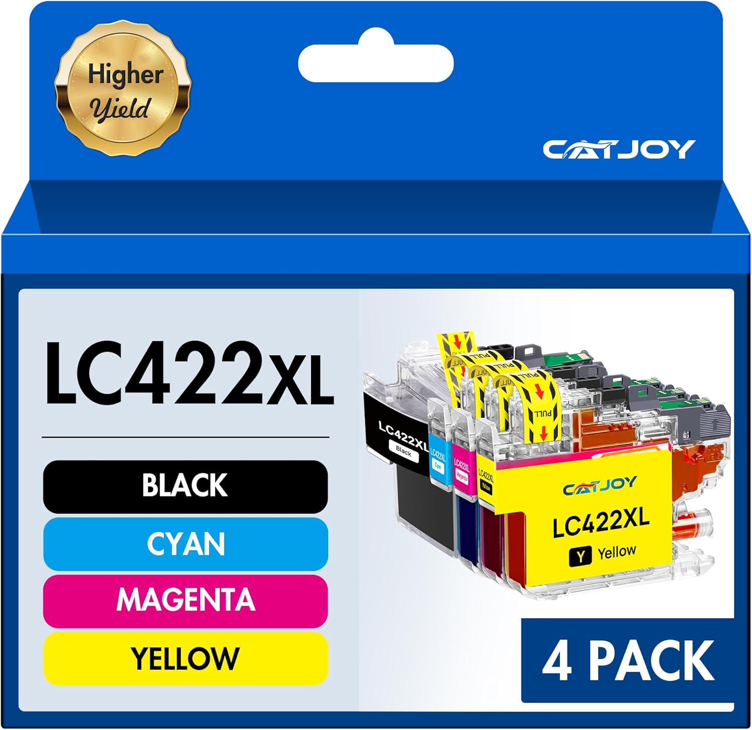 CATJOY LC422XL Ink Replacement for Brother LC422XL LC422 LC-422XLVAL ...