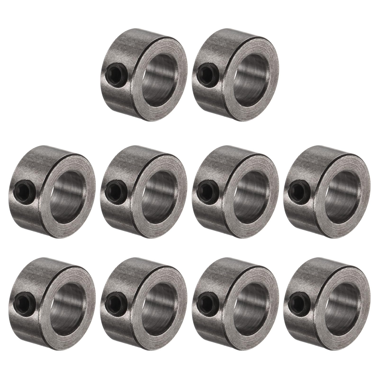 uxcell 10pcs Set Screw Collars 8mm Bore Shaft Collars, 14mm OD, 7mm ...