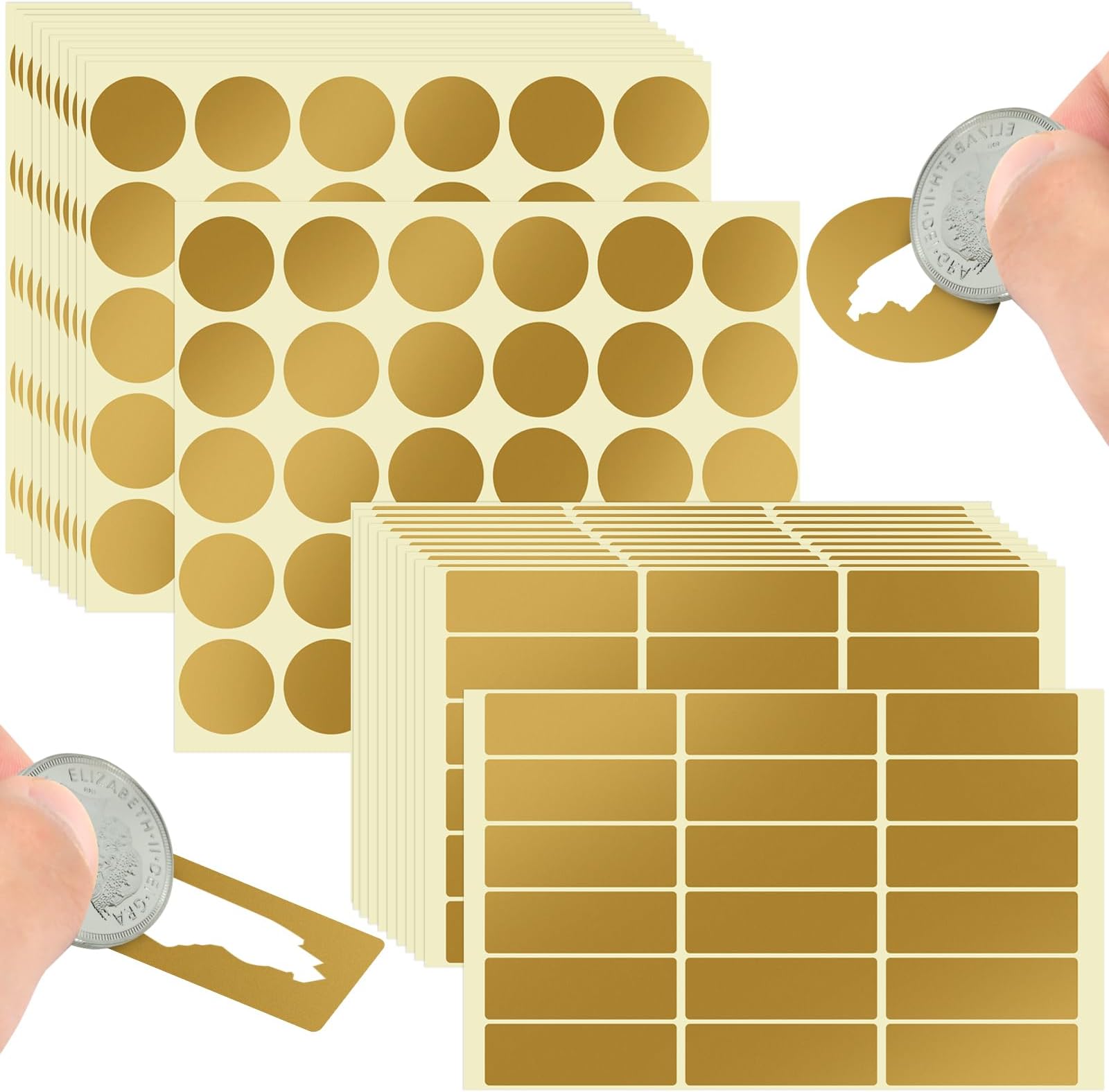 Amazon.com : 150 Pack, 1" Scratch Off Stickers Labels, Round Circle ...