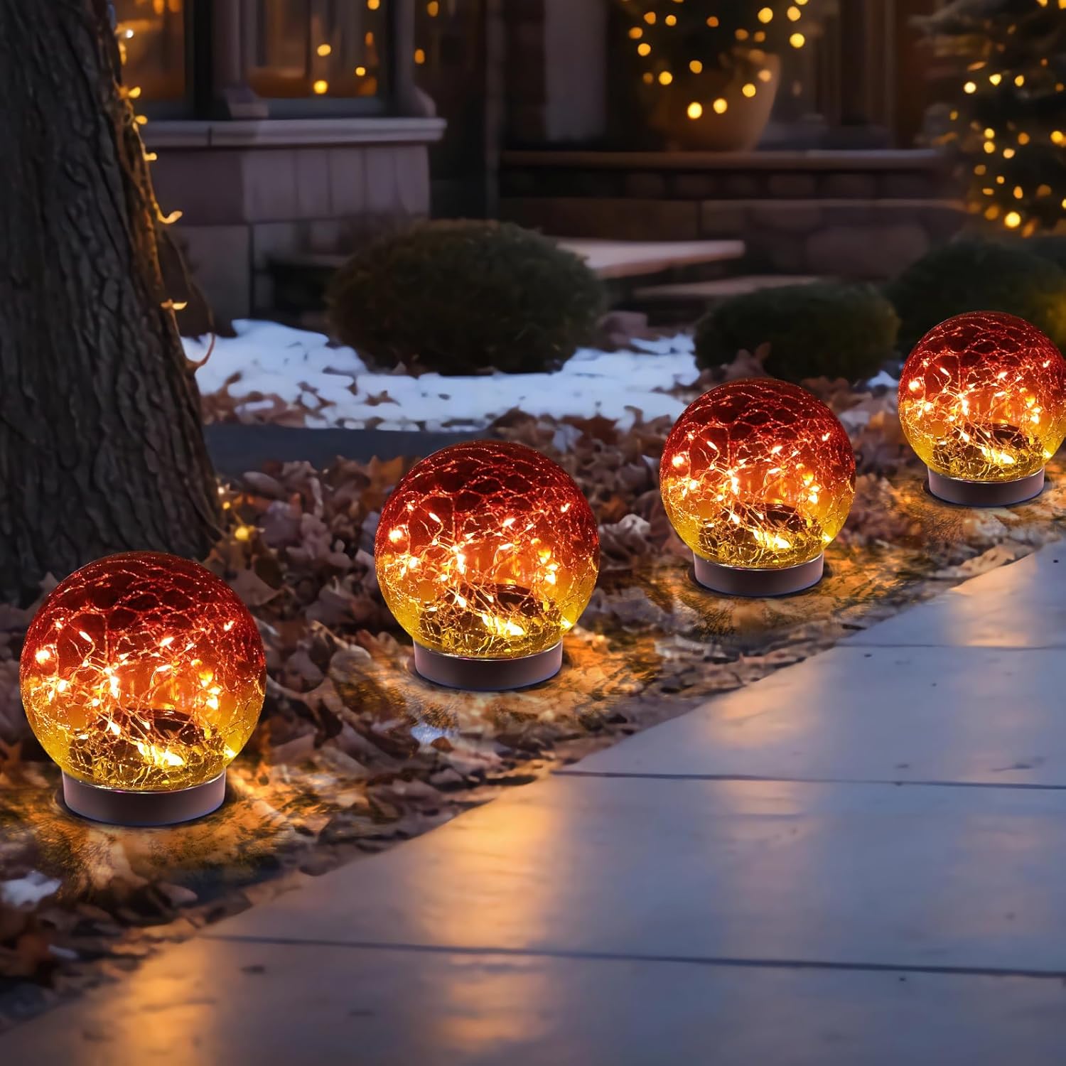 MLKNK Solar Globe Lights Outdoor Waterproof-Solar Balls-Solar Garden ...