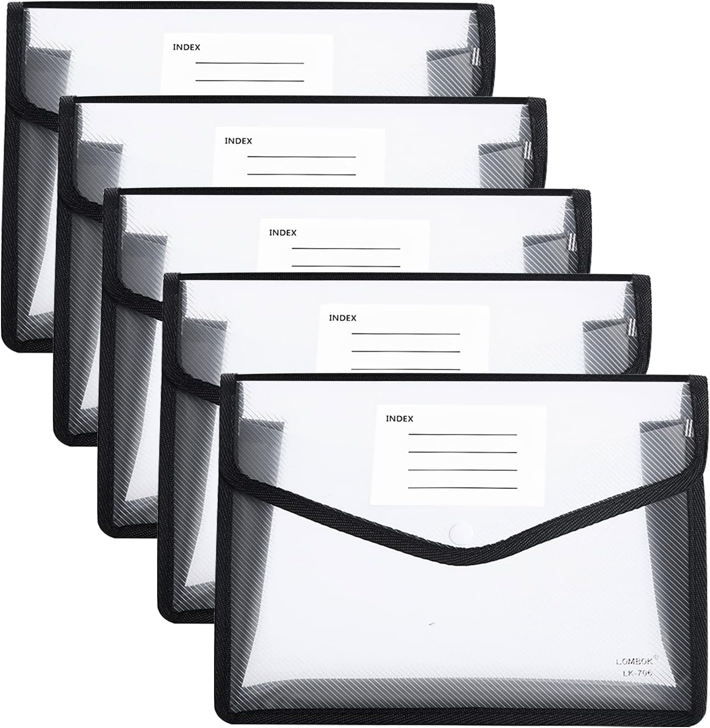 Amazon.com : CLOUDIA Plastic Expanding File Folder, Transparent ...