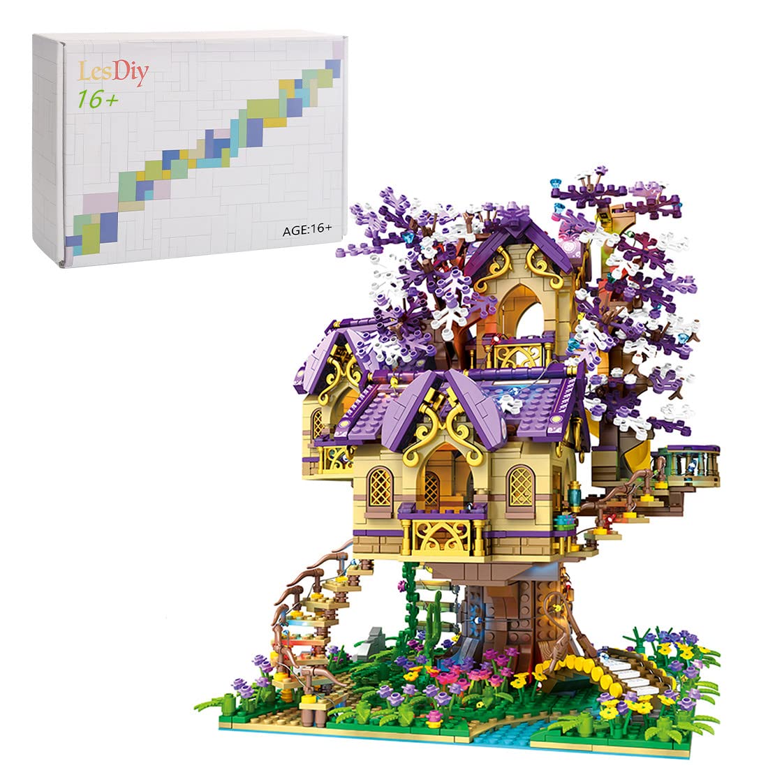 Snapklik.com : VIVEE Sakura Elf Tree House Building Blocks