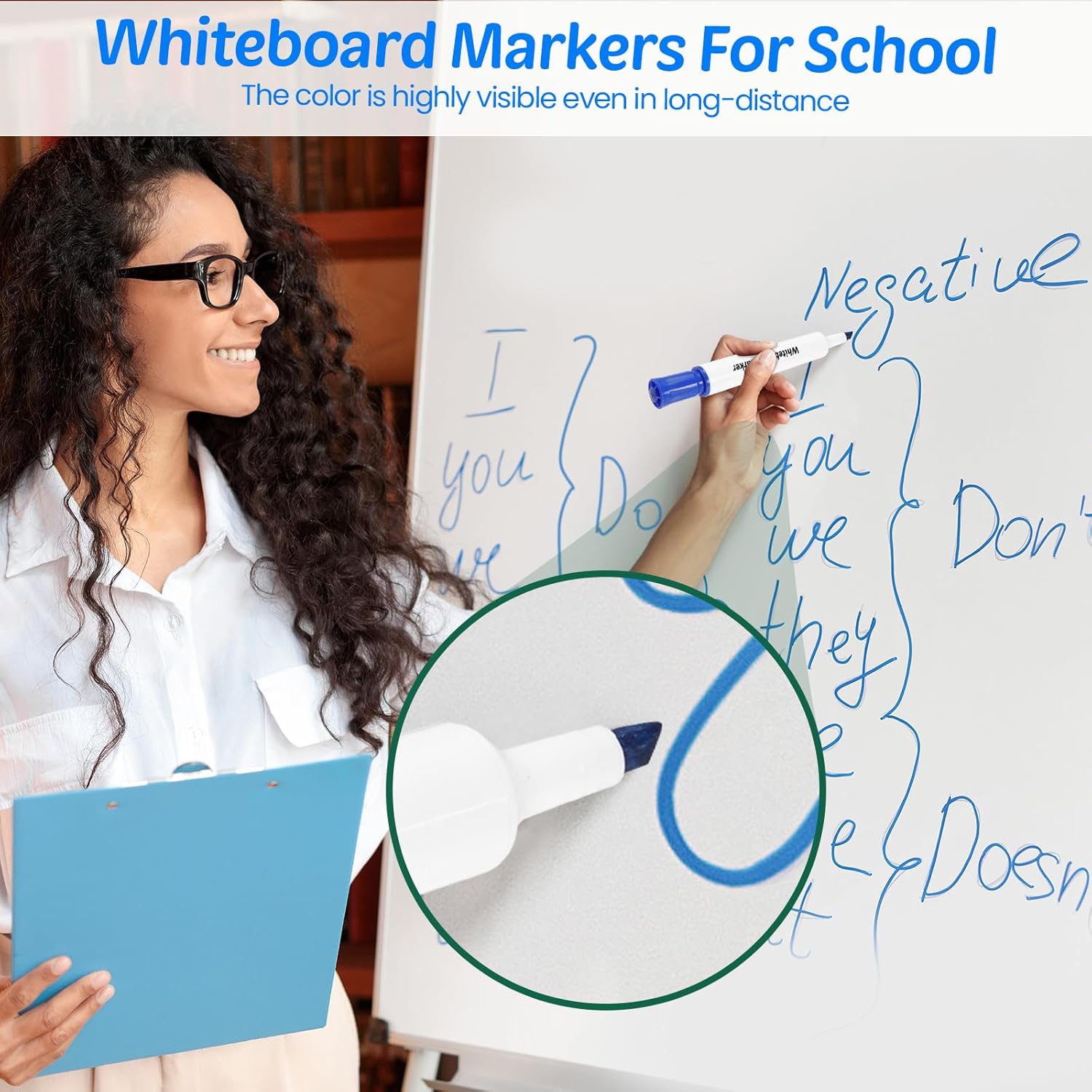 Jetec 120 marcadores de borrado en seco a granel con punta de cincel de ...