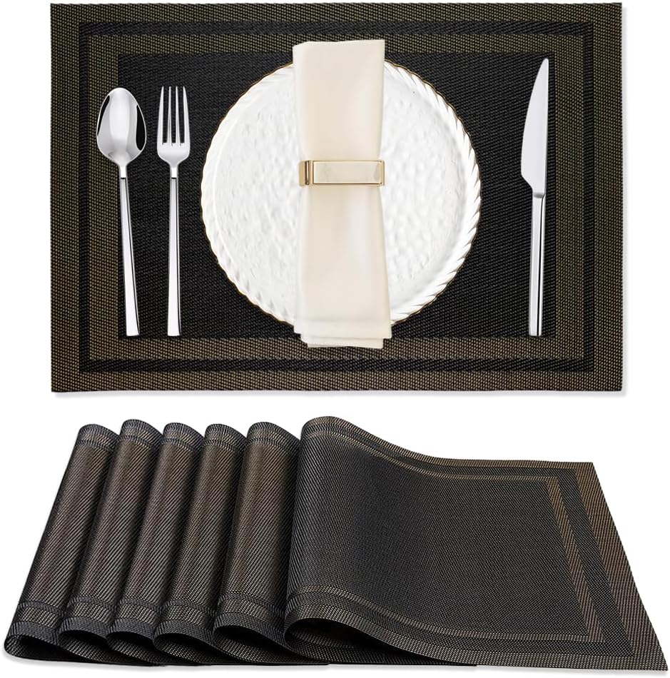 Amazon.com: Ubozaw Table Placemats Set of 6 Washable Placemat Rectangle ...