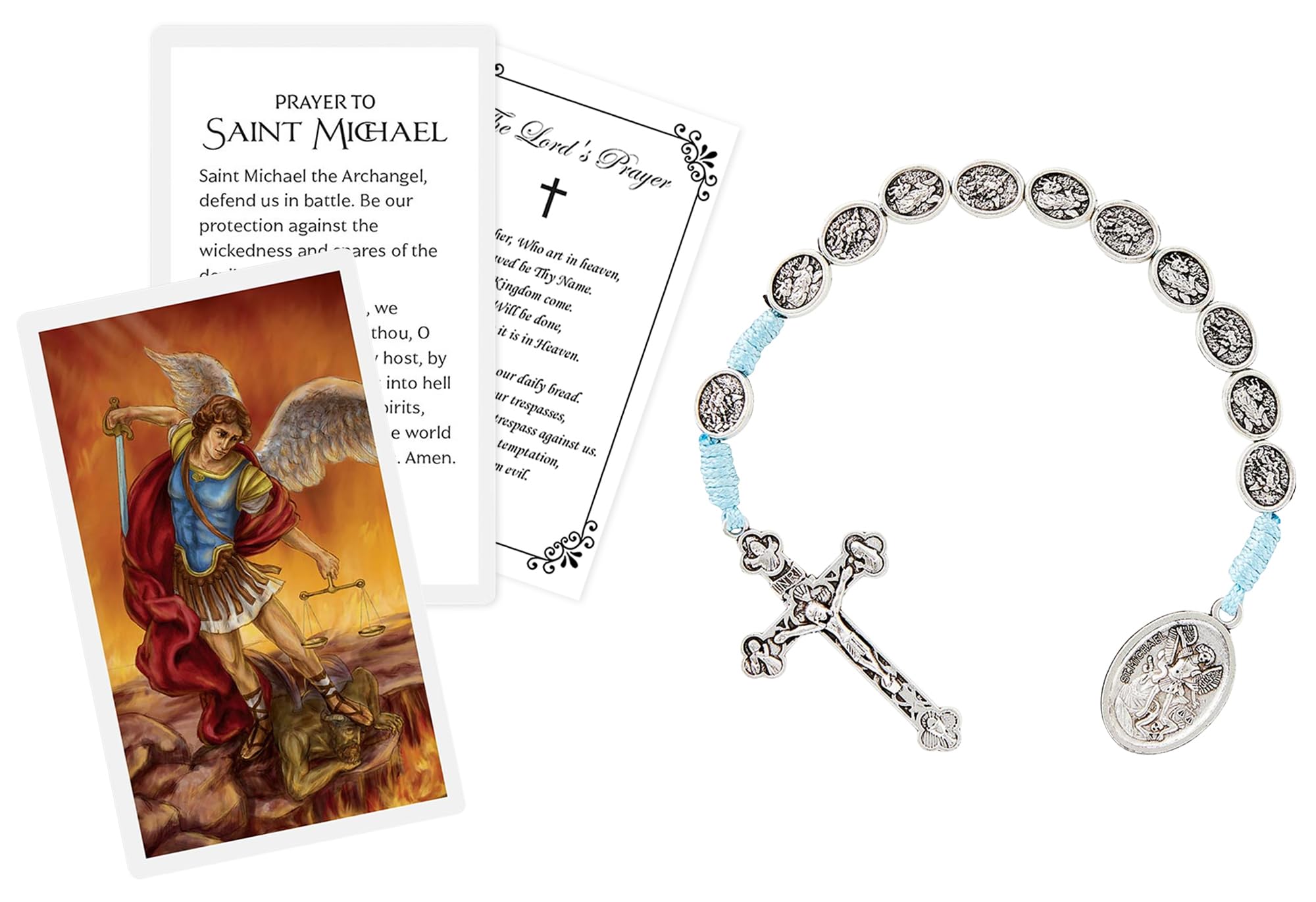 Buy TrendzeenSt Michael Rosary - One Decade Pocket Rosary, Wallet Size ...