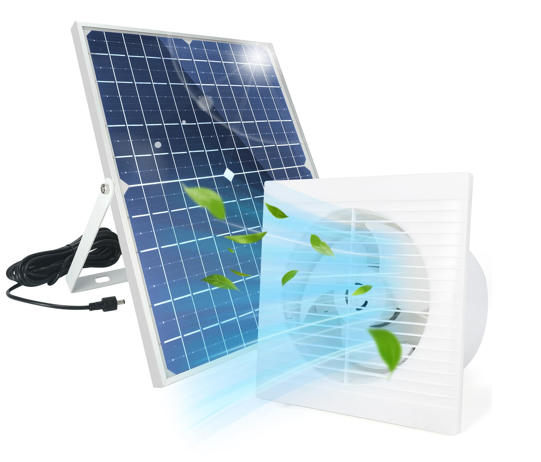Amazon.com : Solar Powered Exhaust Fan, 25 W Waterproof Solar Panel + 8 ...