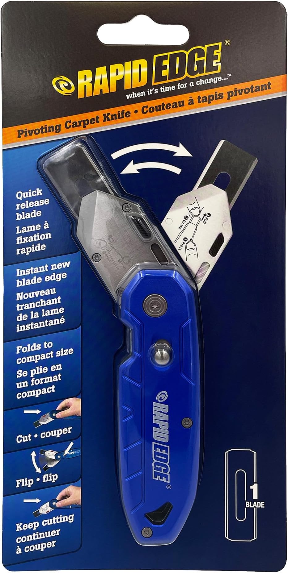 Amazon.com: Rapid Edge Multi-Point 18mm Serrated Snap-Off Utility Knife ...