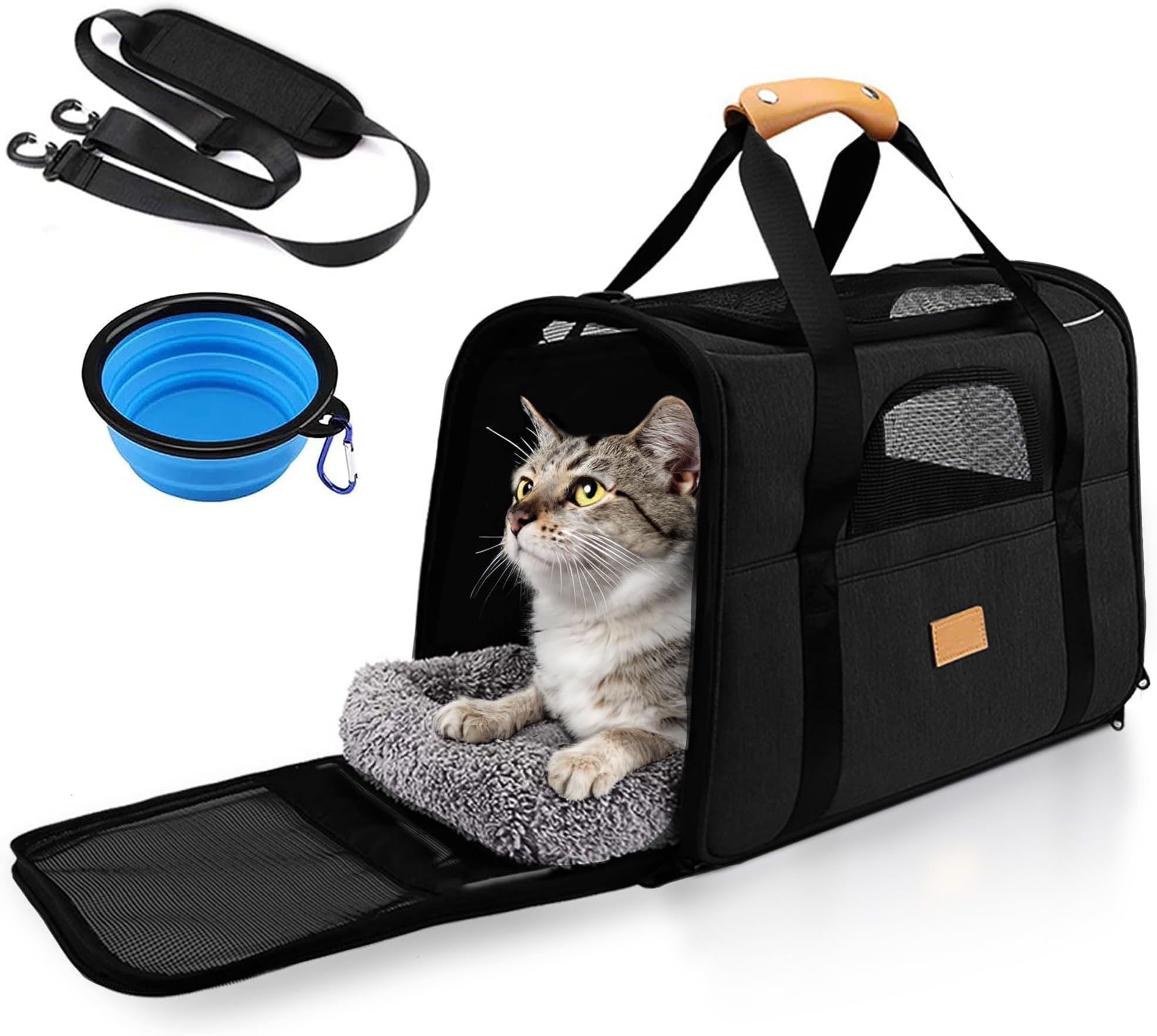 SOKANA Foldable Cat Carrier - Large Pet Carrier Bag - Cat Travel ...