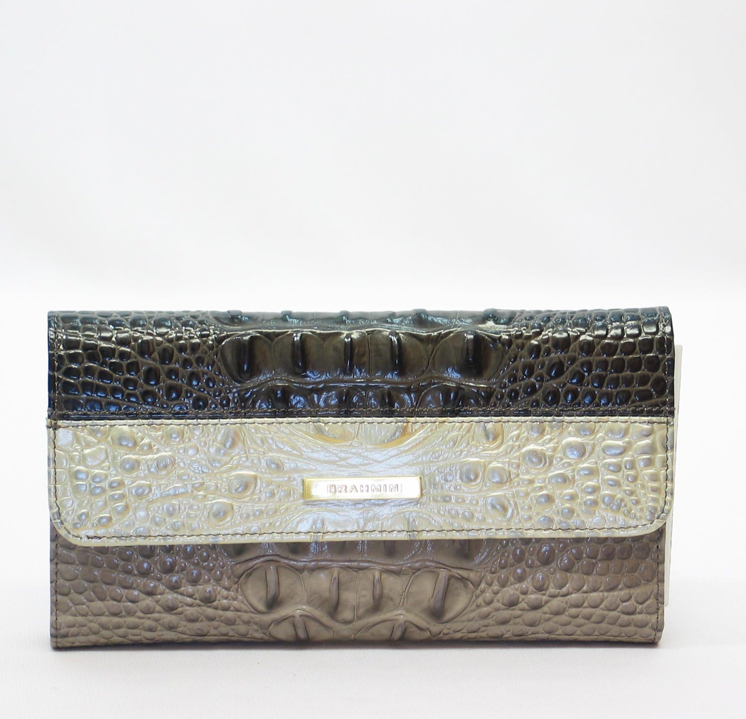 Amazon.com: NEW AUTHENTIC BRAHMIN EXOTIC LEATHER CHECKBOOK WALLET ...