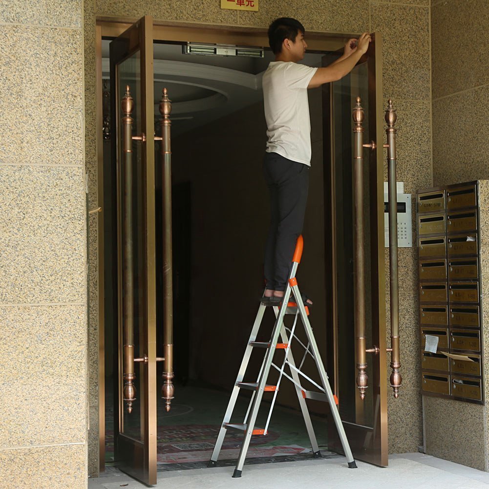 bi3 Aluminium Foldable Ladder Smart Platform Stool 4 Step Easy to ...