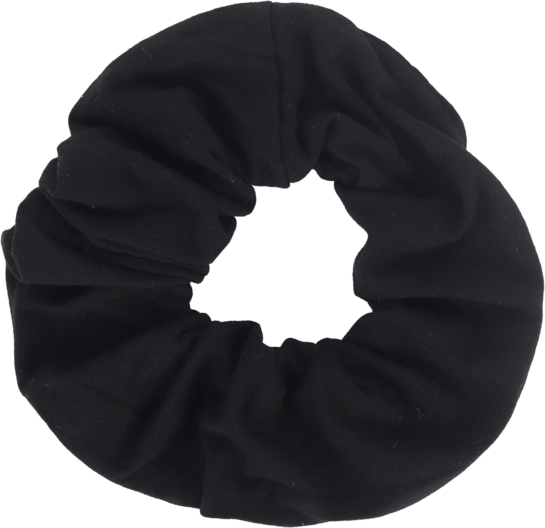 Amazon.com : Jumbo Cotton Scrunchie Hair Tie - Black : Beauty ...