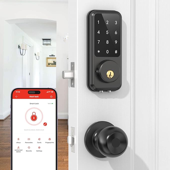 Smart Front Door Lock Set - Keyless Entry Door Lock Smart Deadbolt ...