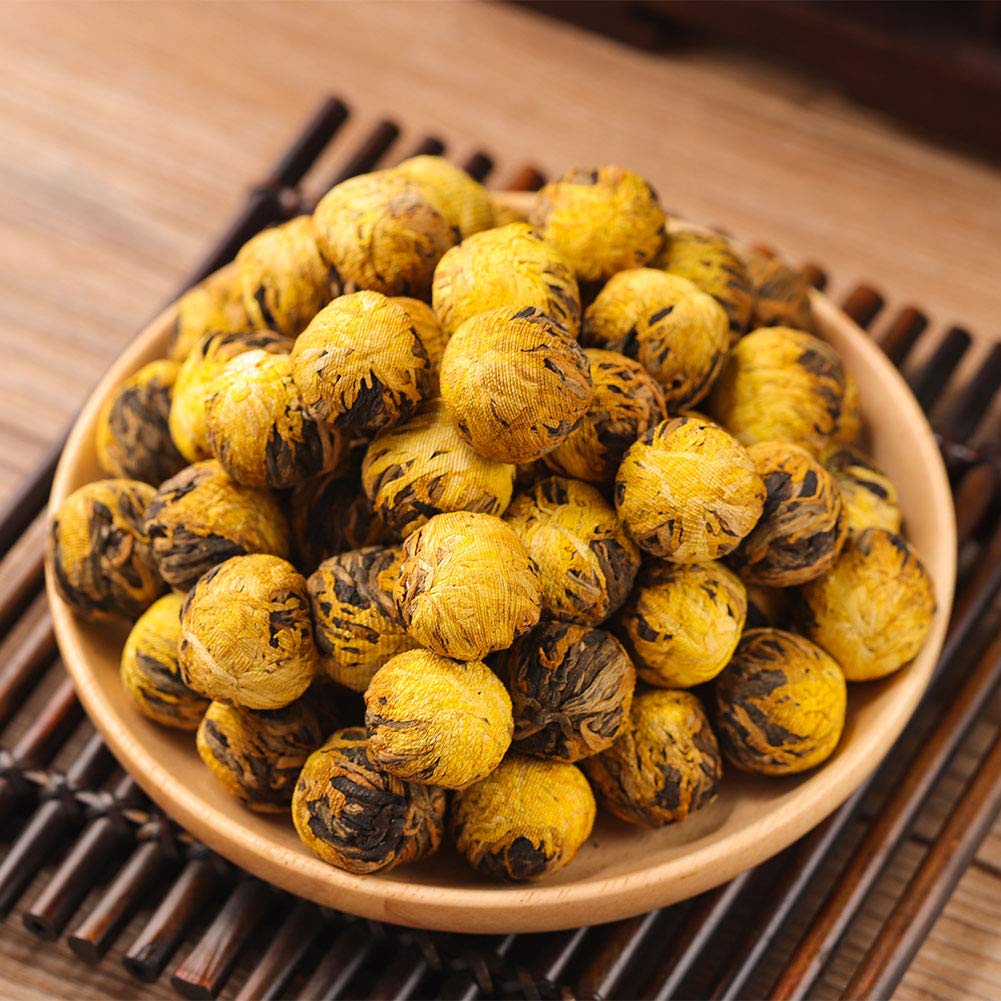 Buy 25 Servings Chrysanthemum Flowering Tea Black Tea Blooming Balls ...
