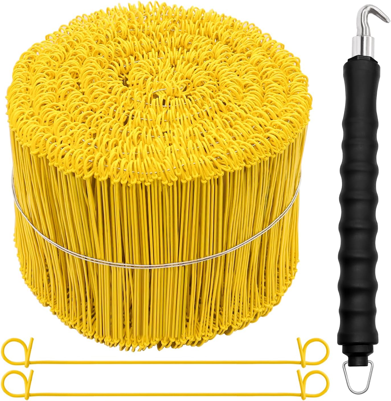 weideer 1000 Pieces Double Loop Rebar Wire Bar Ties 6 Inch 16 Gauge ...