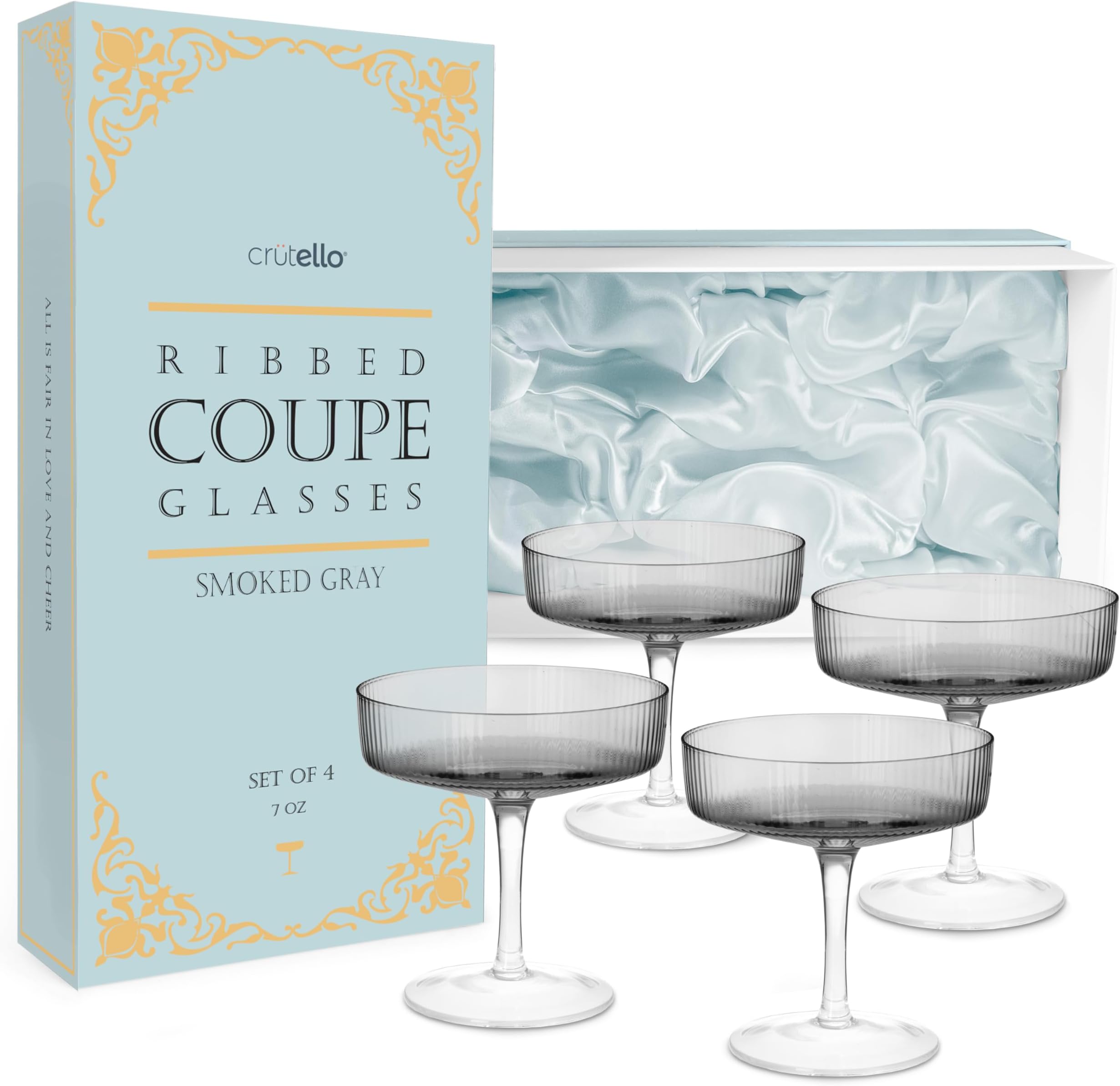 Amazon.com | Paris Coupe Cocktail and Champagne Glasses for Daiquiri ...