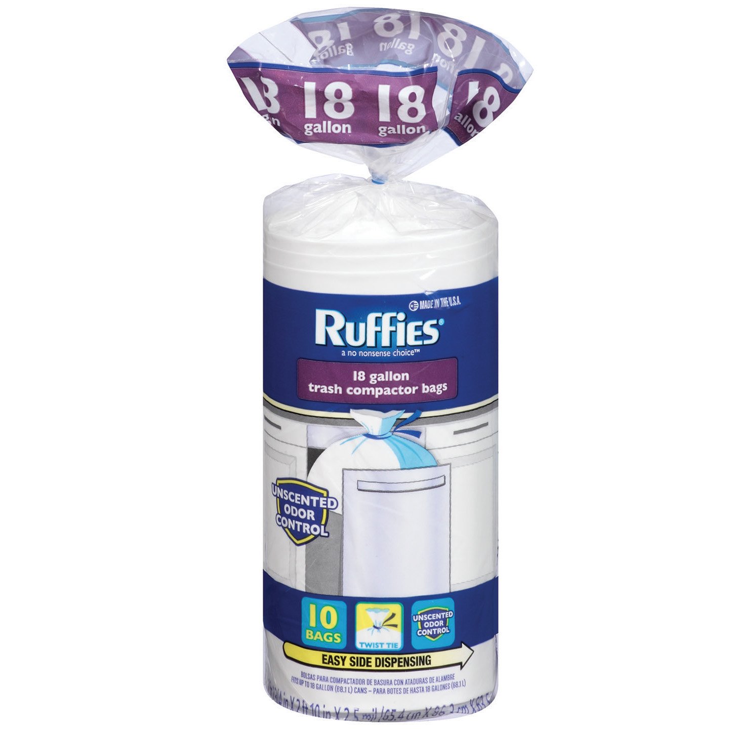 Amazon.com: Berry Plastics 981592 Ruffies Twist Tie Compactor Trash Bag ...