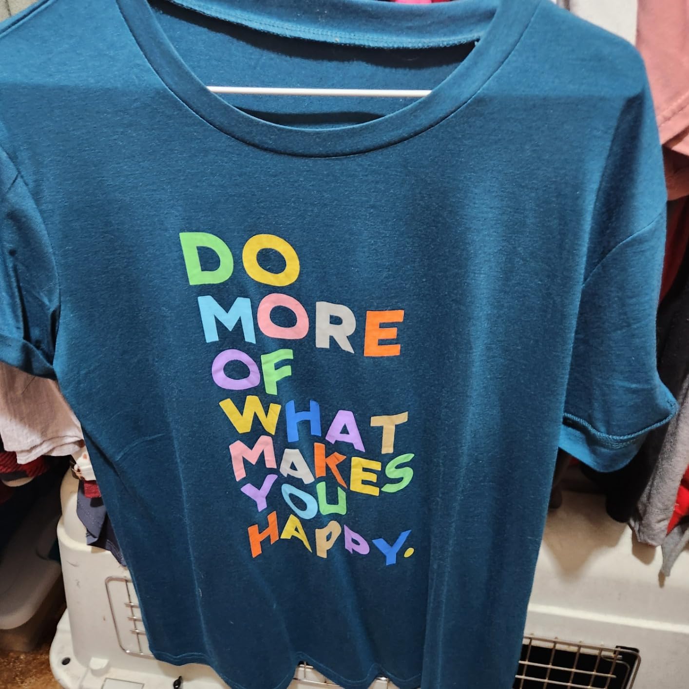 DORFALNE Women's Fun Happy Graphic Tees Summer Cute Round Neck Short ...