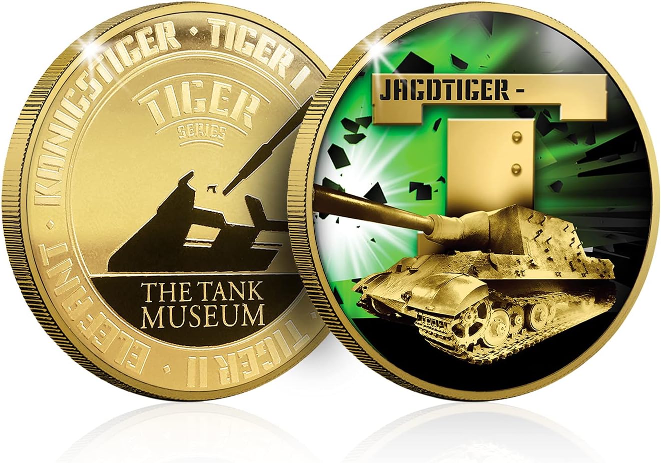 The Tiger Tank Collection Gold Coin Medal - Jagdtiger : Amazon.co.uk ...