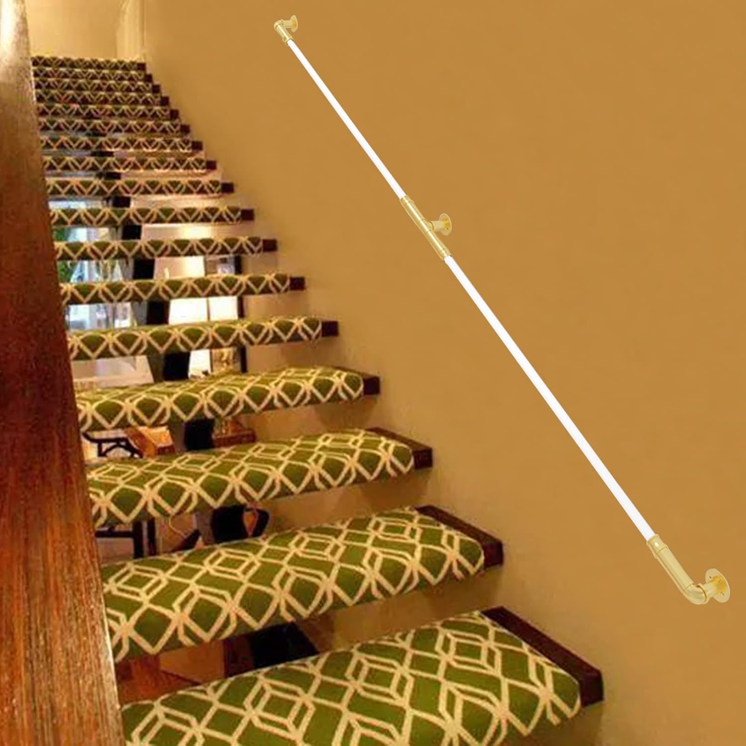 Stair Handrail Modern Handrails for Stairs White Wrought Iron Indoor ...