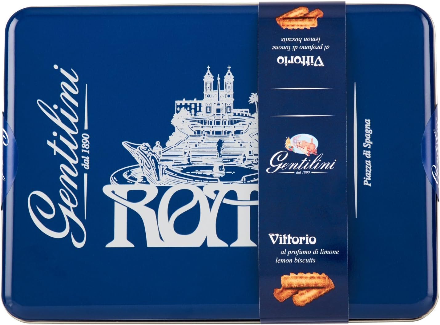 Gentilini Biscottiera Piazza di Spagna - 250 gr : Amazon.it: Alimentari ...