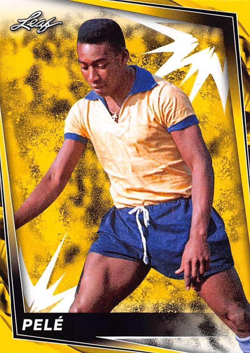 Amazon.com: 2024 Leaf Soccer Yellow #7 Pele Blaster Exclusive Trading ...