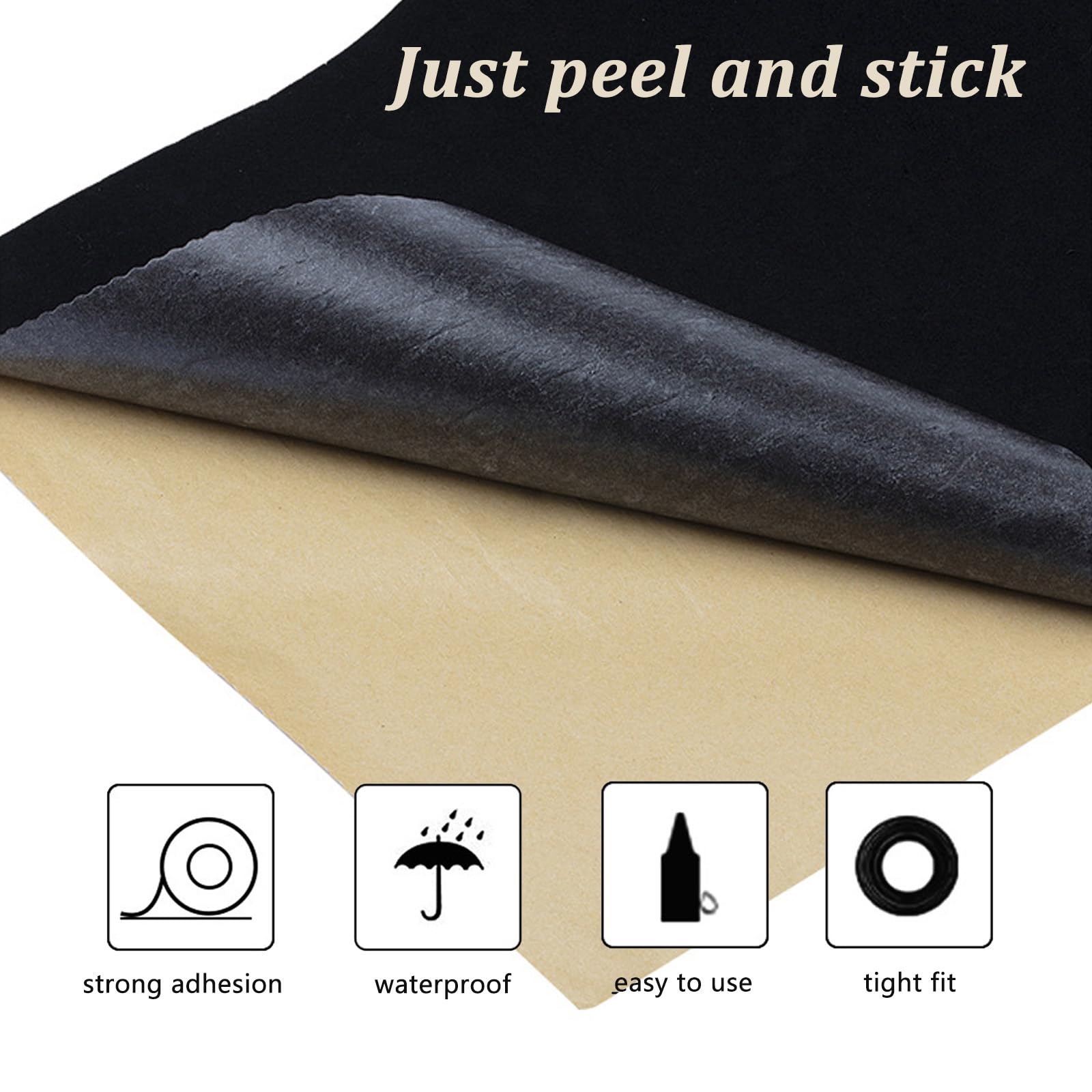 Snapklik.com : Acrux7 50 PCS Self Adhesive Black Felt Sheets, A4 Size ...