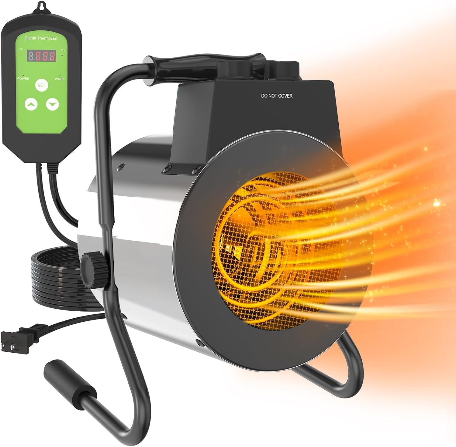 Amazon.com: SEEYANG Greenhouse Heater with Thermostat, 1500W Outdoor Heater with Fast Heating ...