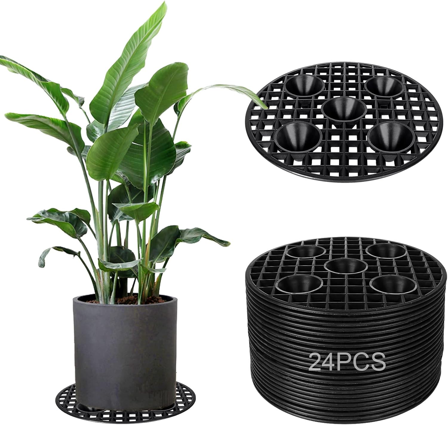 Amazon.com : SENENQU 24PCS Plant Level Pot Elevator 8 Inch, Plant ...