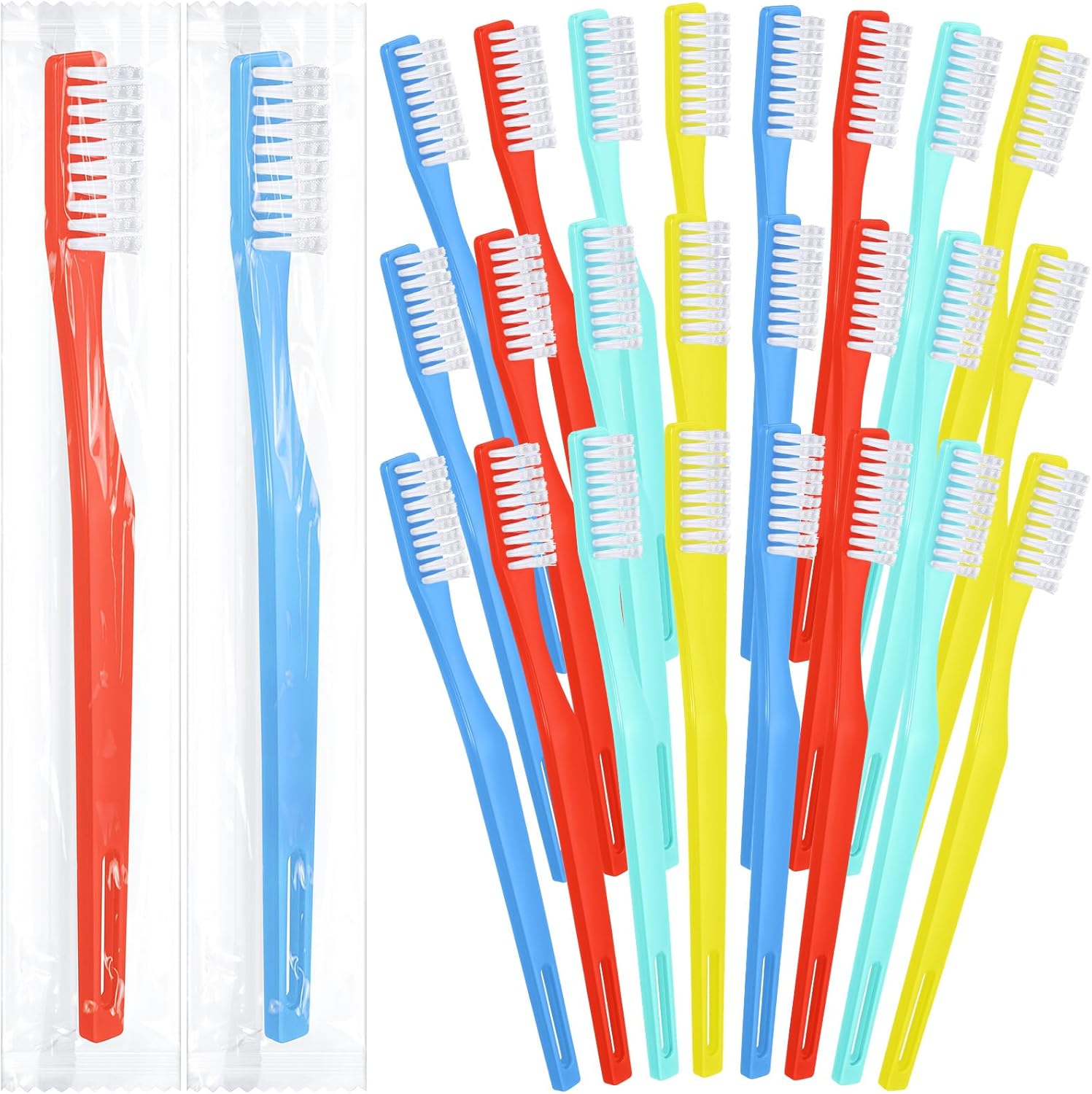 Amazon.com : CHENGU 200 Pack Individually Wrapped Disposable Toothbrush ...